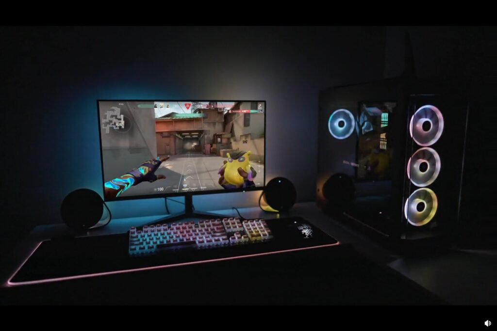 Góc PC VALORANT cực chất với dàn đèn RGB phát sáng theo chiêu thức